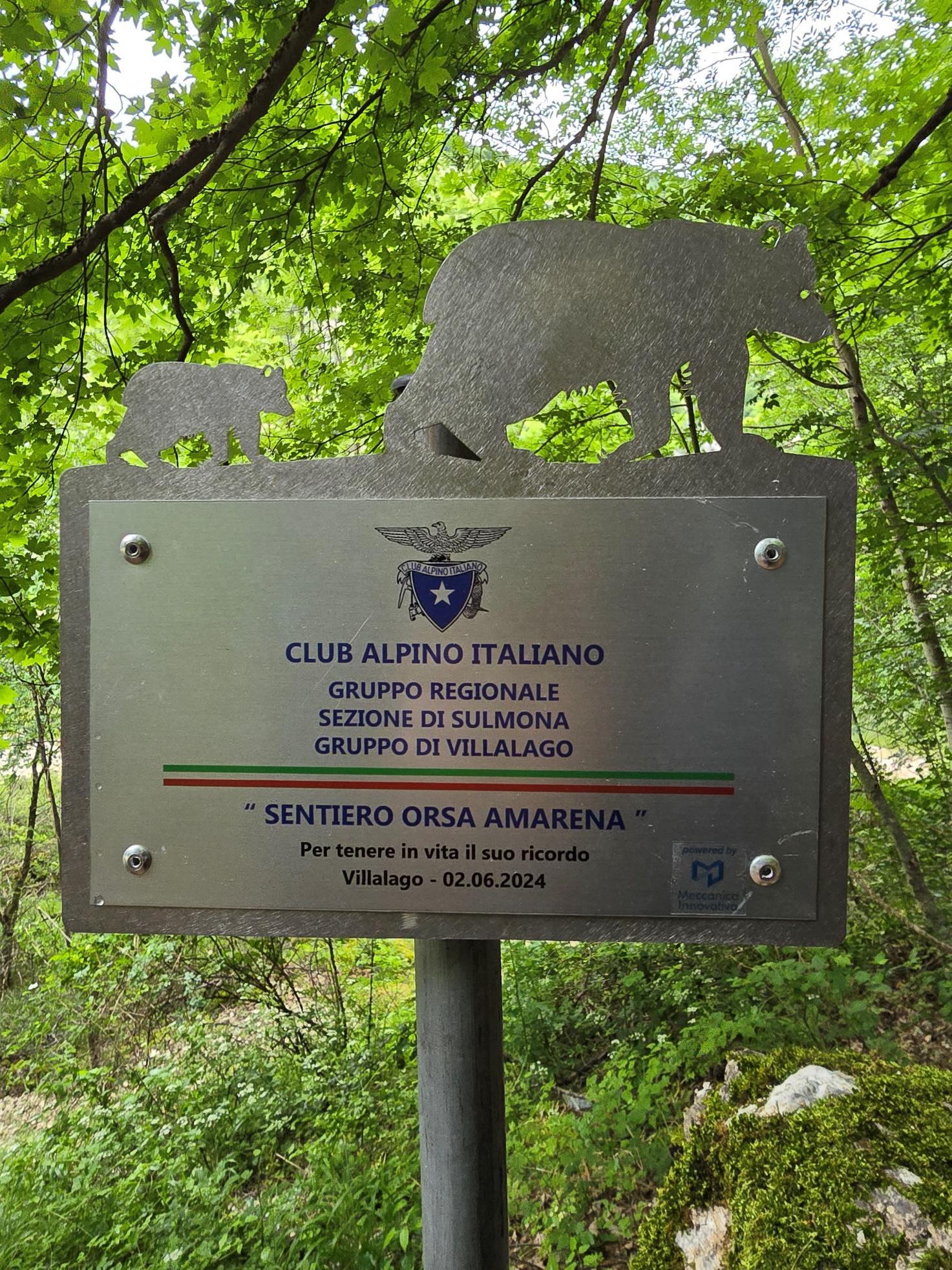 Lo Scarpone - Inaugurato il sentiero "Orsa Amarena" a Villalago